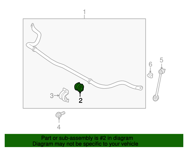 54813-2J000 - Stabilizer Bar Bushing 2009 Kia Borrego | Kia.Parts Store