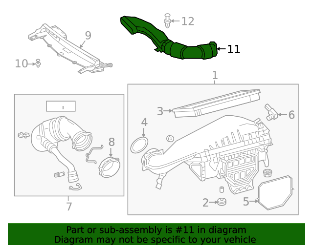 2640907200 - Inlet Duct 2020 Mercedes-Benz GLC 300 | Mercedes-Benz USA ...