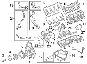 2010-2016 GM Engine Oil Cooler Assembly 12732979 | GM Parts Center