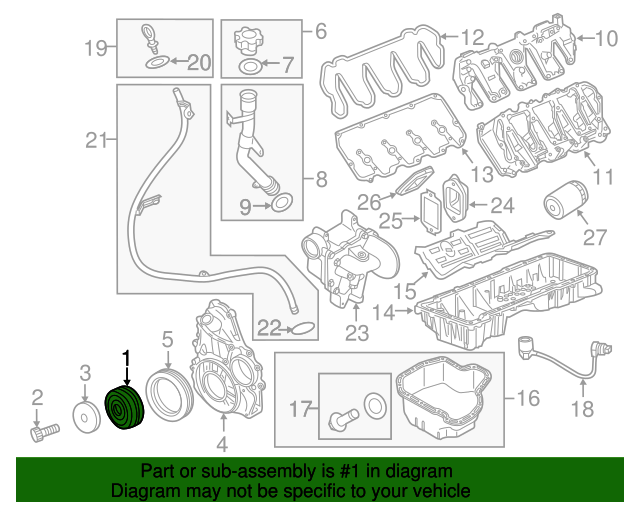 2010-2016 GM Crankshaft Balancer 19432547 GM | GMPartsDirect.com