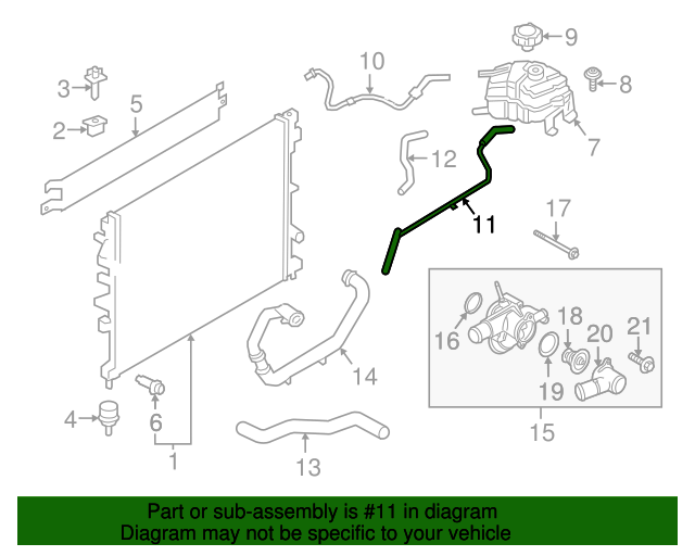2015-2018 Ford Inlet Hose F2GZ-8063-F | Genuine Ford Auto Parts