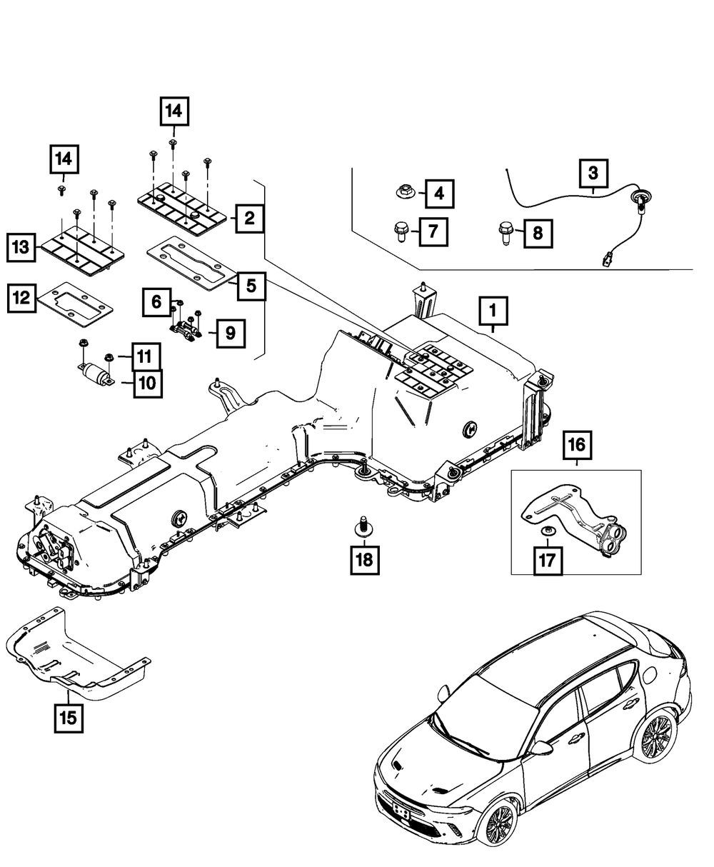 2024-2025 Dodge Hornet Wire Harness Bracket 68625405AA | Mopar eStore