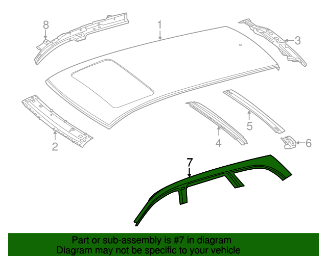 2011-2016 Mercedes-Benz Roof Side Rail 212-630-30-35 | MB OEM Parts