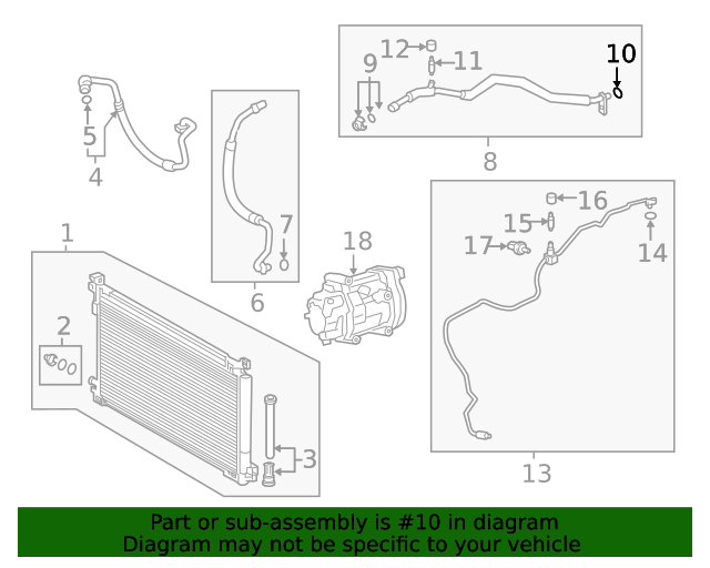 2003-2024 Toyota A/C Line O-Ring 90068-14010 | Toyota Parts Center