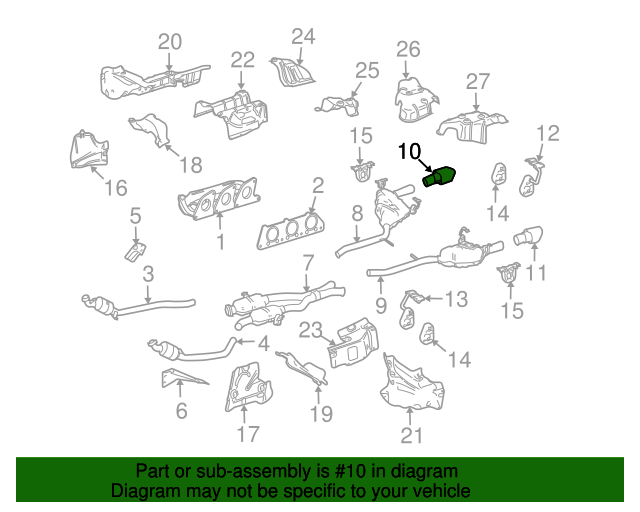 2006-2012 Mercedes-Benz Exhaust Tail Pipe Tip 164-490-23-27 | MB OEM Parts