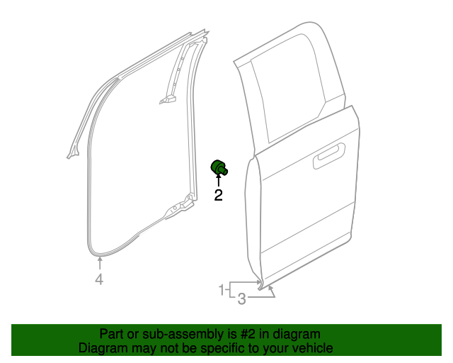 2015-2023 Ford Door Shell Bumper W718672-S300 | QuirkParts