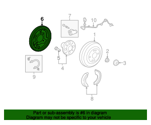 2013-2014 Honda Fit Brake Backing Plate 43120-TX9-A01 | Honda Factory Parts