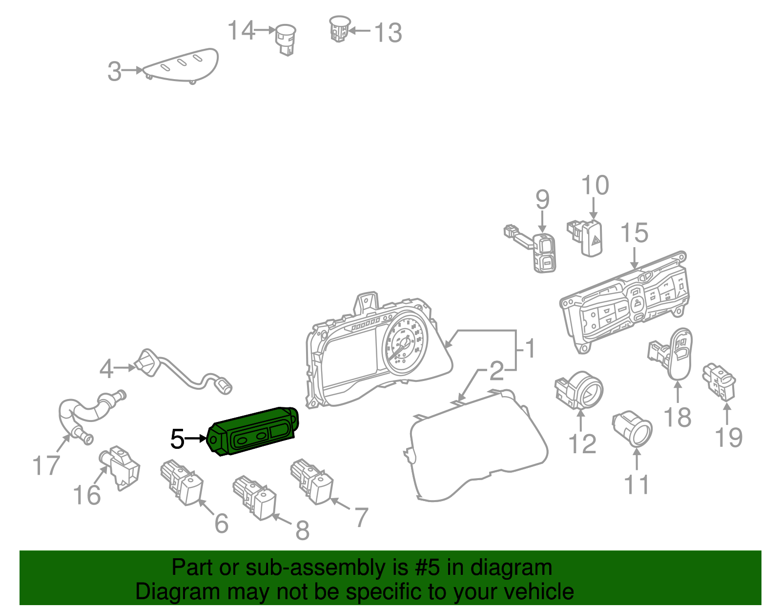 2018-2024 Nissan LEAF Display Switch 25273-5TA0A | Ziegler Nissan of ...