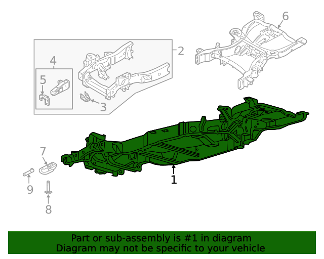 2022-2023 Ford Expedition Frame Assembly nl1z5005e | TascaParts.com