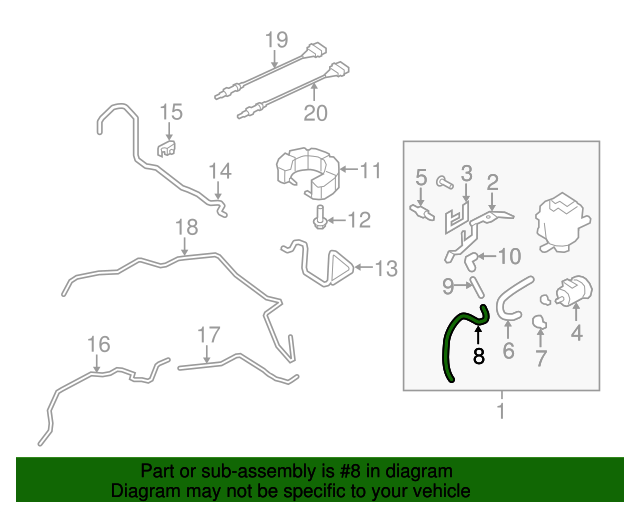 N-103-035-04 - Vent Hose 1998-2015 Audi | Audi OEM Parts