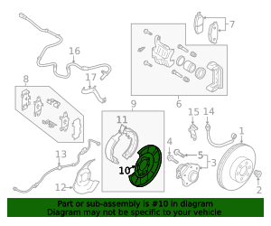 44020-5TA5A - Brake Backing Plate 2016-2022 Nissan | Nissan Parts ...
