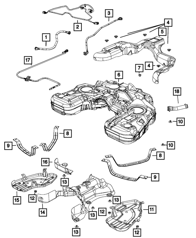 2011-2022 Mopar Fuel Supply Hose 4578788AC | OEM Parts Online