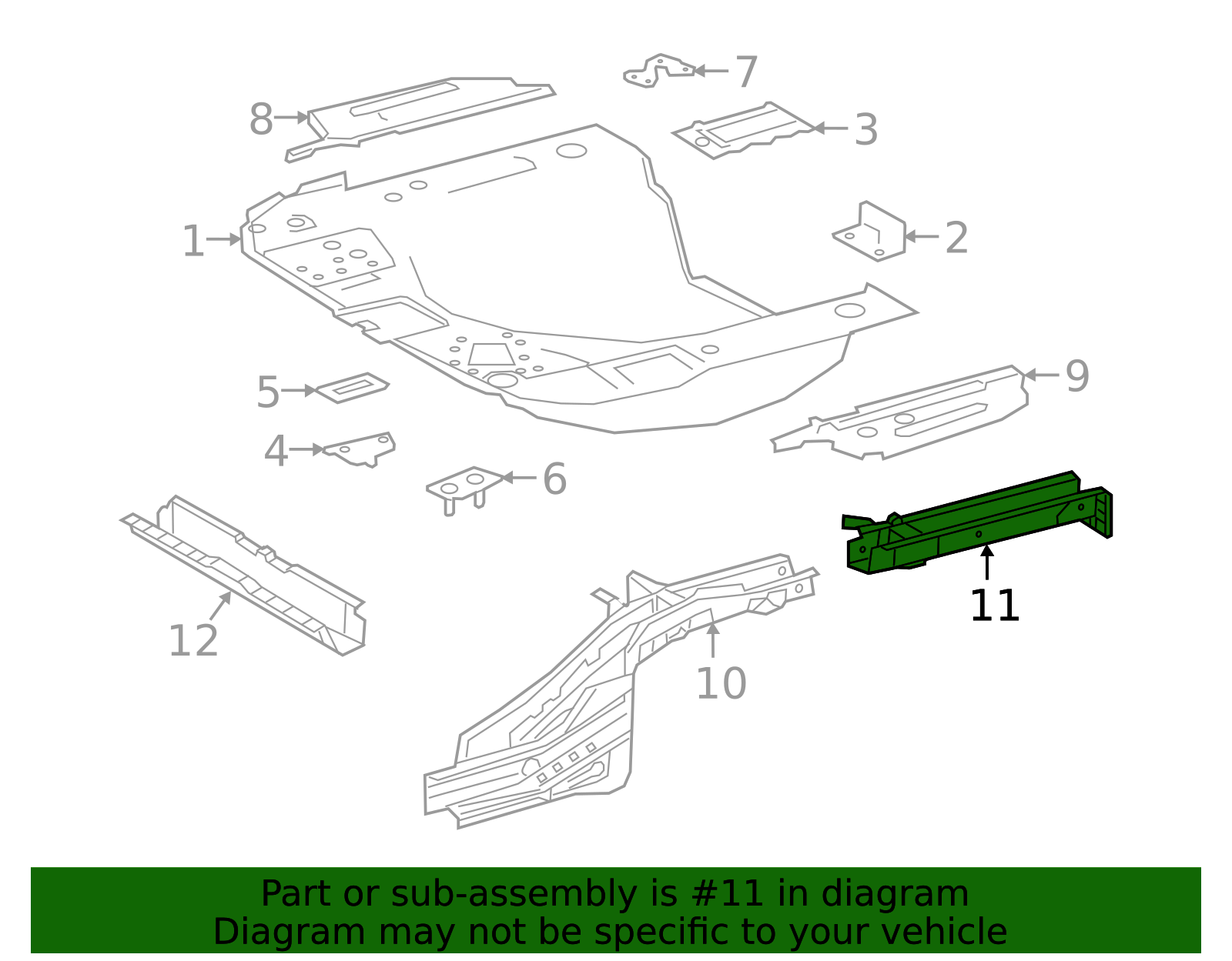 2020-2024 Toyota Corolla Rail End 57603-12110 | Toyota Parts Center