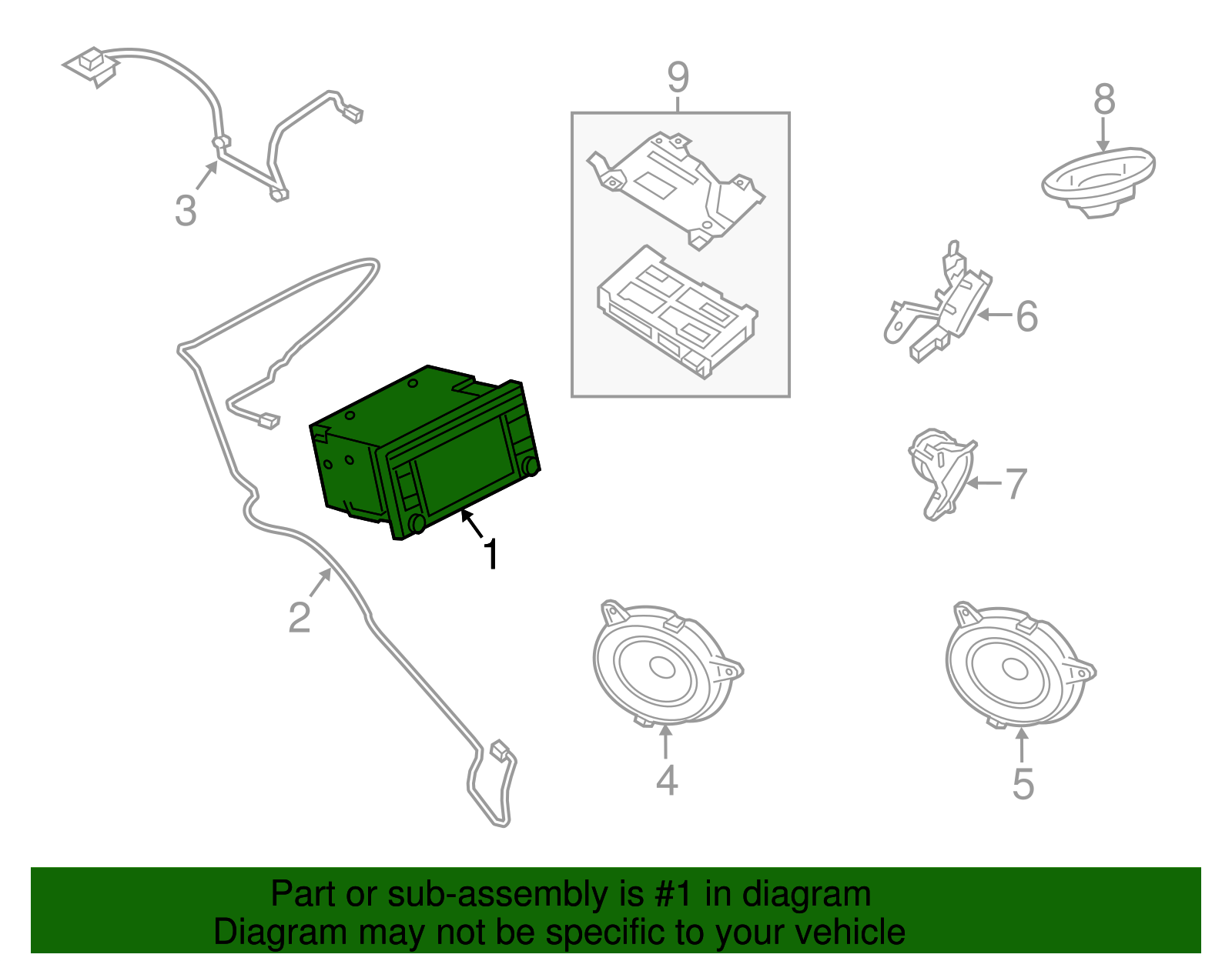28185-4AF1A - 2016 Nissan Sentra - Radio | Anicra Nissan Parts