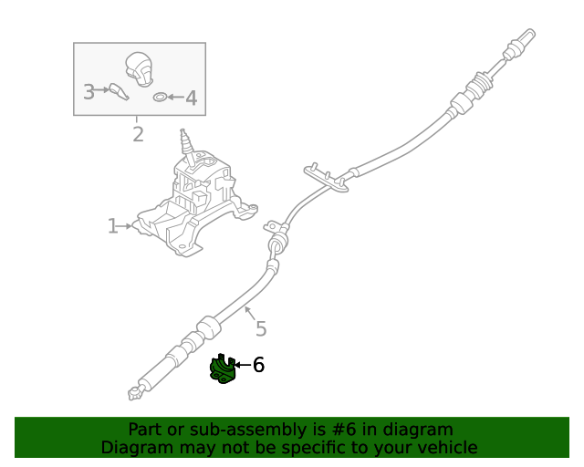 BFWM-46-500 - Shift Control Cable 2021-2024 Mazda 3 | AutoNation Parts