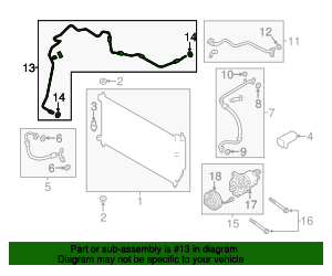 2013-2021 Nissan NV200 Evaporator Tube 92440-3LM0A | OEM Parts Online