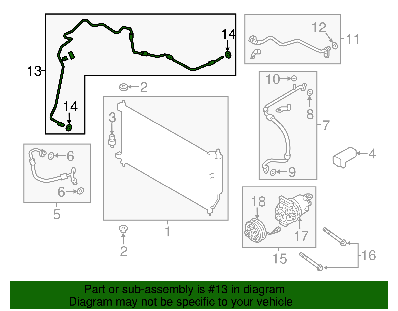 2013-2021 Nissan NV200 Evaporator Tube 92440-3LM0A | Parts for Nissans