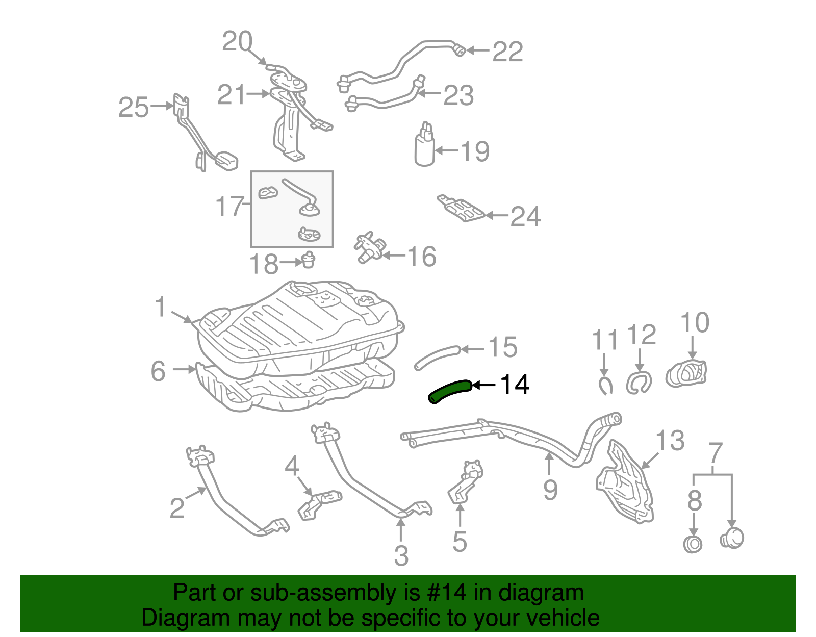 1998-2005 Toyota Land Cruiser Connector Hose 77213-60130 | Toyota Parts ...