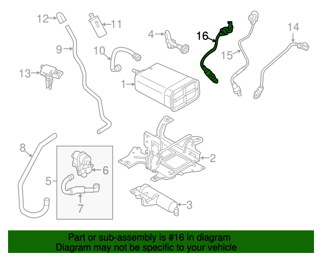 2015-2018 Volvo Oxygen Sensor 32225109 | TascaParts.com