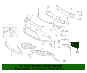 52125-06240 - Fog Light Bracket 2016-2018 Lexus | AutoNationParts.com