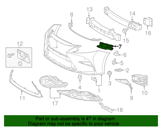 52145-06020 - Side Support For 2013-2018 Lexus | Lexus OE Parts