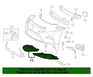 51442-06270 - Bumper Splash Shield 2016-2018 Lexus | AutoNationParts.com