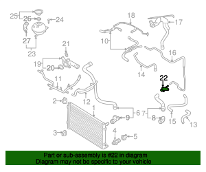 06A-121-132-AP - Engine Coolant Outlet Flange - 2000-2006 Volkswagen ...