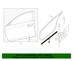 80838-3TA0B - Lower Seal 2016-2018 Nissan Altima | Nissan Parts ...
