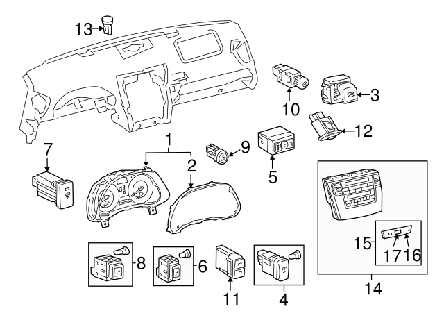 84840-53020 - Trunk Lid Release Switch - 2011-2015 Lexus | MyLexusParts