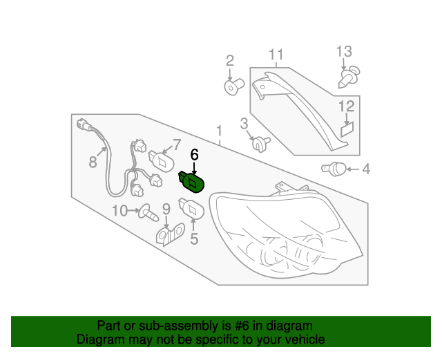 2002-2007 Subaru Bulb 84920FA020 | Subaru Parts Store
