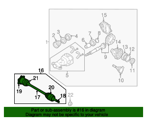 2009-2023 Nissan Axle Assembly 39600-1BP0B | TascaParts.com