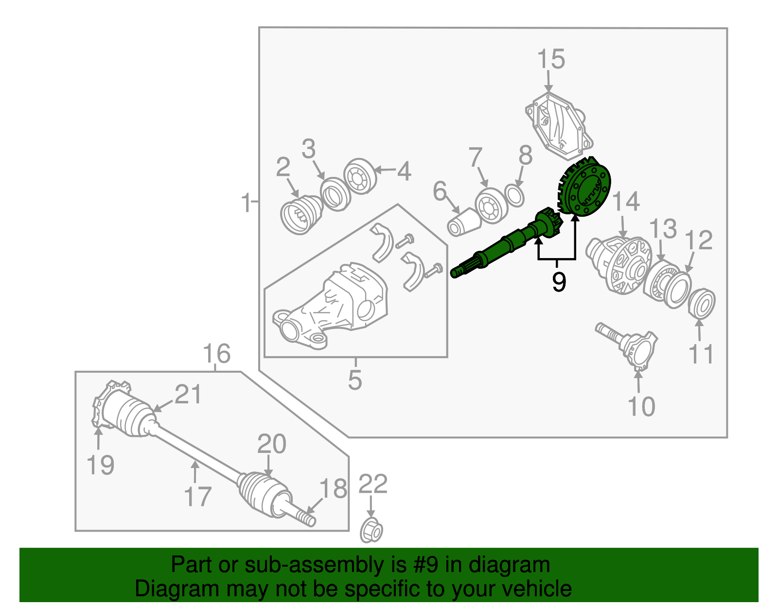 2005-2020 Nissan Differential Ring And Pinion 38100-0F56A | Bill Kay ...