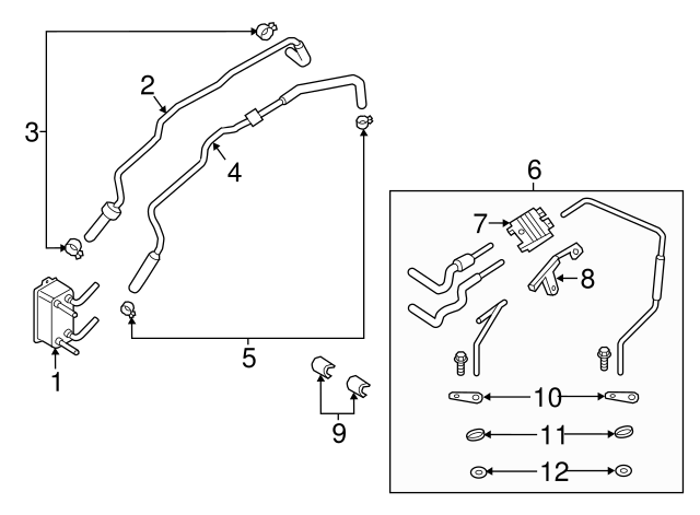 2014-2016 Ford Fusion Cooler Pipe EG9Z-7R081-B | TascaParts.com
