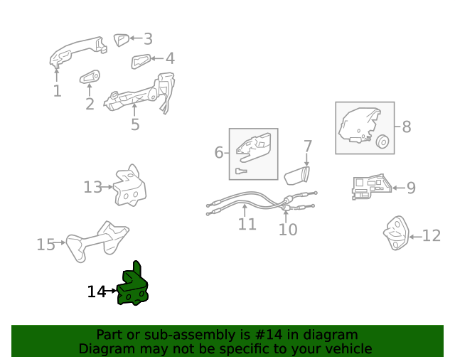 2018-2022 Toyota Lower Hinge 68770-06050 | Toyota Parts Center