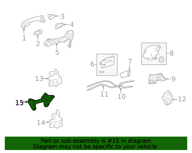 68630-0R050 - Door Check - 2019-2021 Toyota | OEM Genuine Toyota Parts