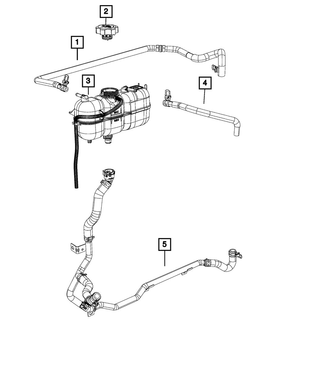 2019-2023 Jeep Cherokee Heater Return Hose And Tube 68403556AB | Mopar ...