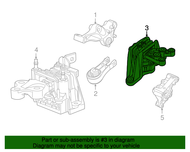 2017-2020 Chrysler Mount - Passenger Side (RH) 68224746AD | TascaParts.com