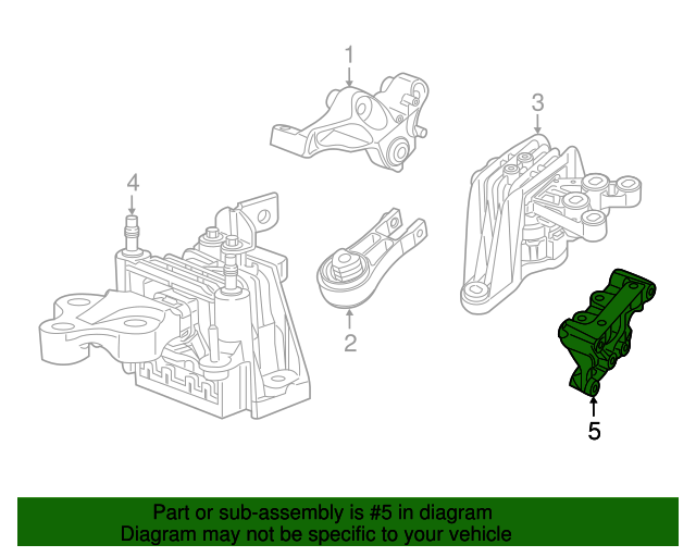 2017-2020 Chrysler Trans Mount - Driver's Side (LH) 68224742AD ...