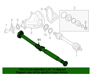 2015-2019 Mercedes-Benz Propeller Shaft 166-410-26-01 | Mercedes-Benz Parts