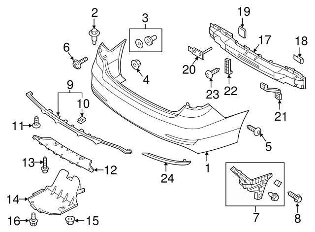 86697-C2200 - Bumper Splash Shield 2015-2017 Hyundai Sonata ...