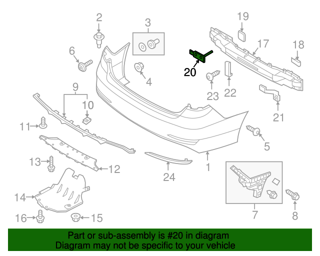 2015-2019 Hyundai Sonata Impact Bar Stay 86641-C2100 | OEM Parts Online