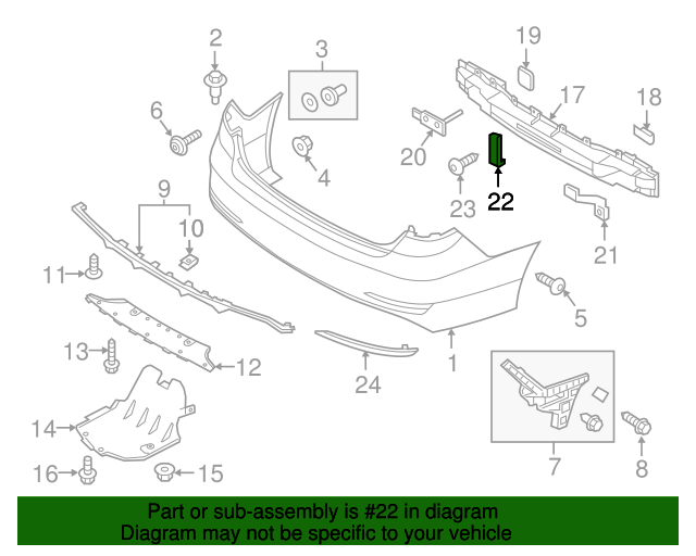 2015-2017 Hyundai Sonata Impact Bar Lower Bracket 86635-C2000 | QuirkParts