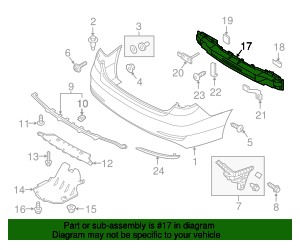 86631-C2200 - Bumper Impact Bar 2016-2017 Hyundai Sonata ...