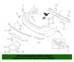 86641-C2100 - Bumper Impact Bar Bracket 2015-2019 Hyundai Sonata ...