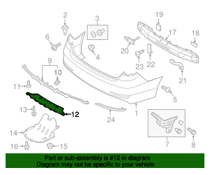 86697-C2000 - Bumper Splash Shield 2015-2017 Hyundai Sonata ...