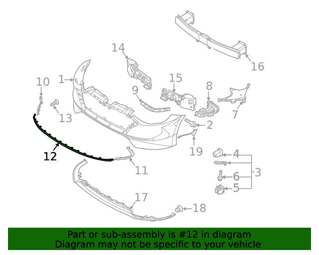 Genuine OEM Center Molding Part# 86569-L0160 Fits 2020-2021 Hyundai ...