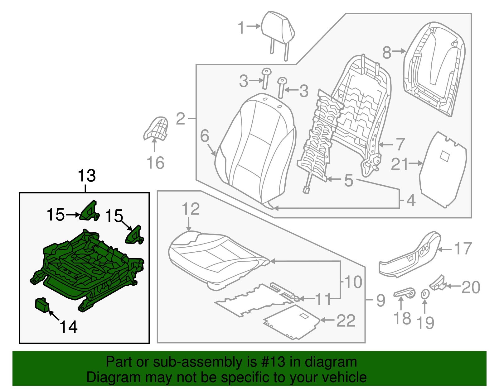 2016-2017 Hyundai Elantra GT Seat Track 88500-A5652-RY | Hyundai ...