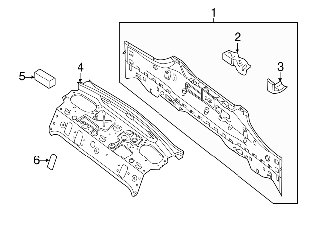 79110-JB130 - Rear Body Panel 2008-2013 Nissan Altima | Nissan Parts ...
