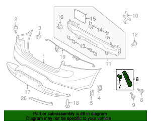 2012-2017 Kia Rio OEM NEW 2012-2017 Kia Rio Rear Bumper Passenger Side ...