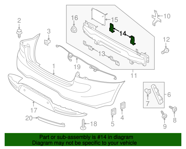 86635-1W000 - Inner Bracket 2012-2015 Kia Rio | Kia.Parts Store